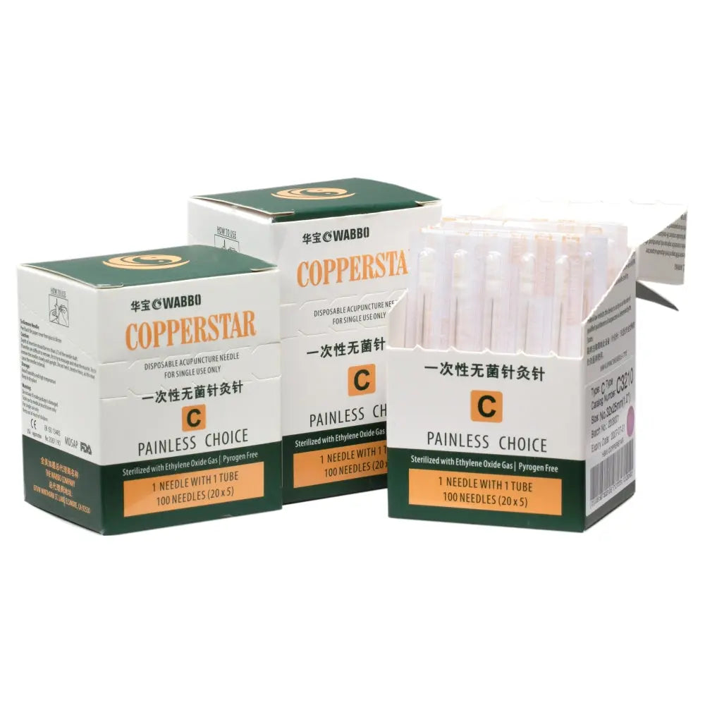 Wabbo Acupuncture Needles CopperStar C-Type (1 Needle/Tube, 100 PCS/Bo